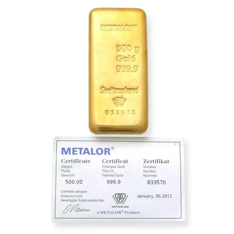 500g Gold Bar For Sale Secure Delivery Solomon Global
